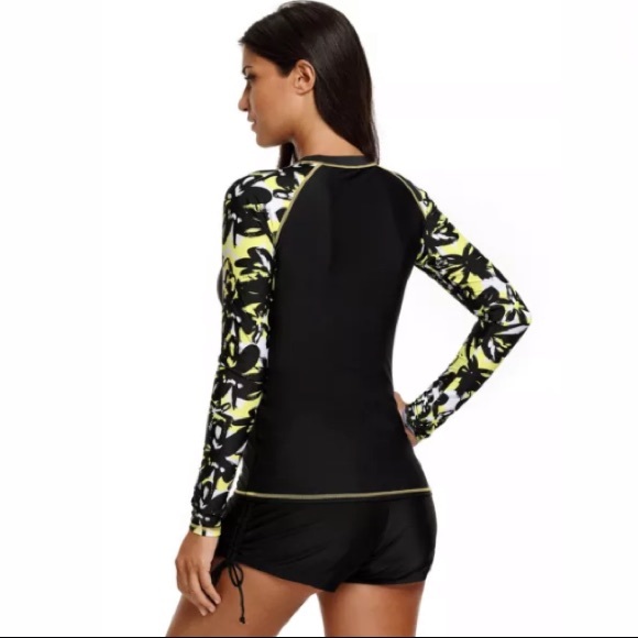 Swim | Womens Long Sleeve Swim Top Uv Protected Swimsuit | Poshmark